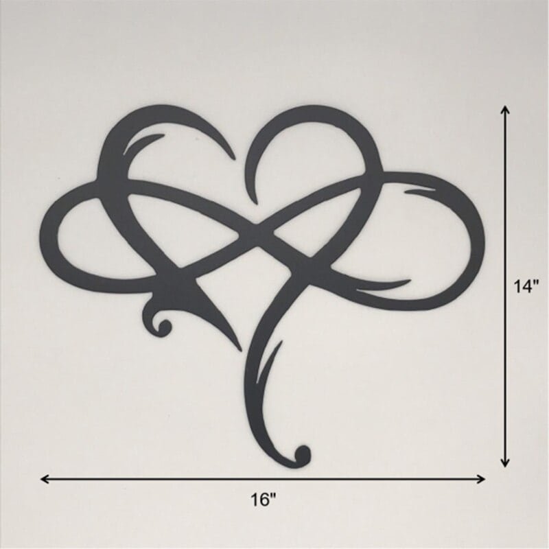 Infinity Heart Metal Wall Art | Artsare.com